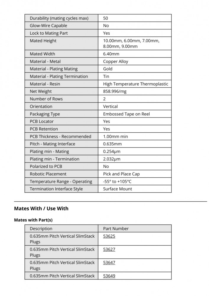 MOLEX 528850774 technical document preview, page 3