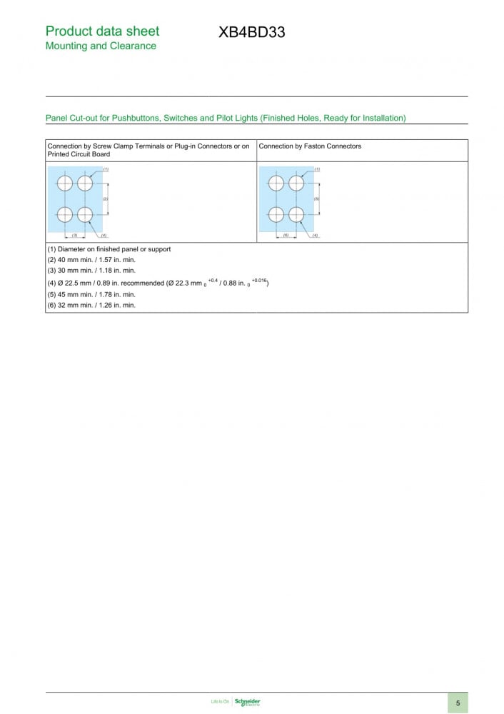 XB4BD33 technical document page 5