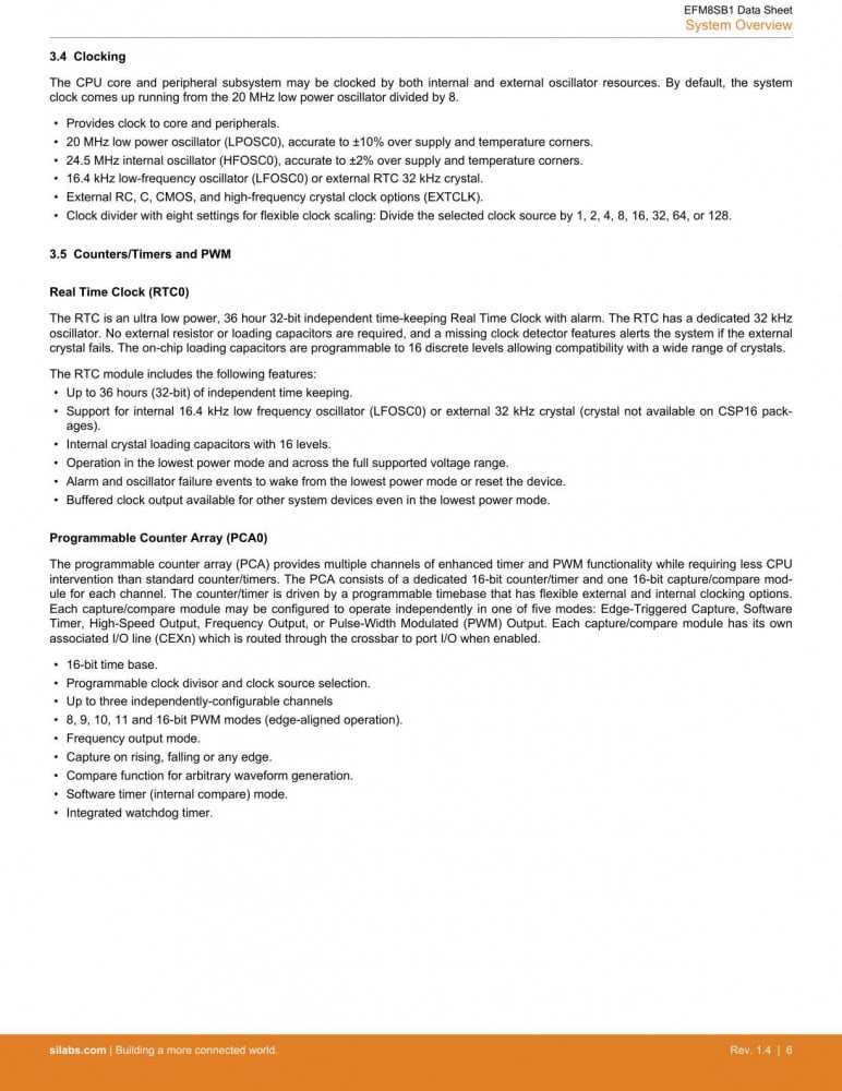EFM8SB1 datasheet page 7