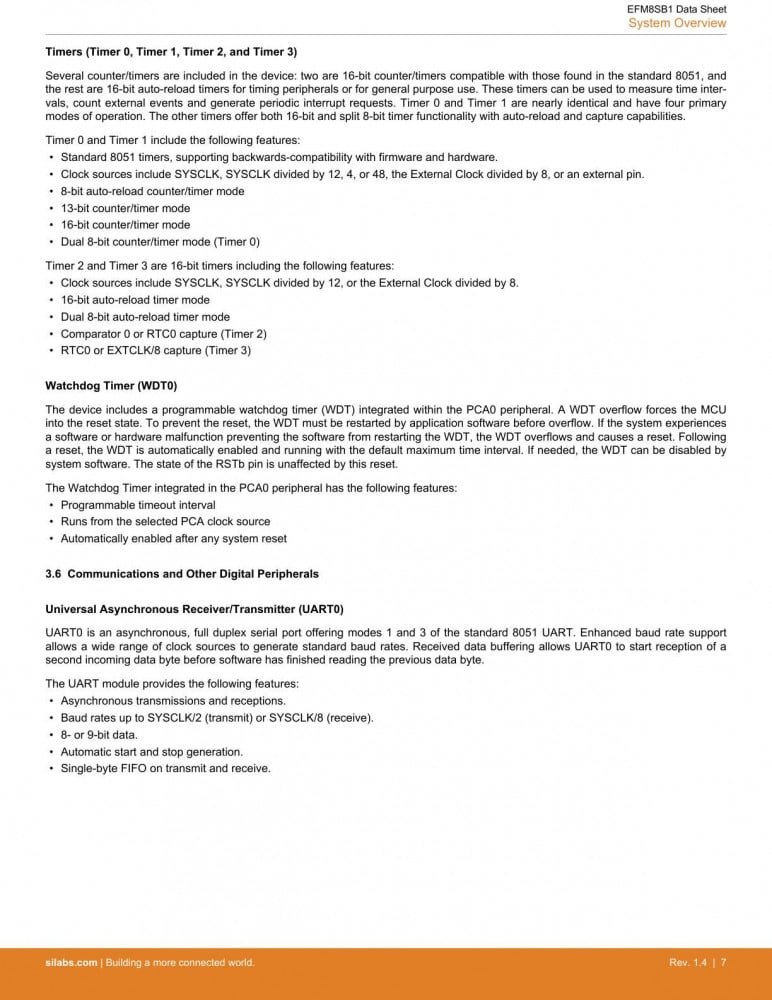 EFM8SB1 datasheet page 8