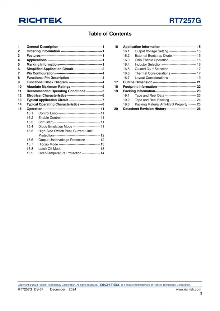 RT7257 datasheet page 3 preview