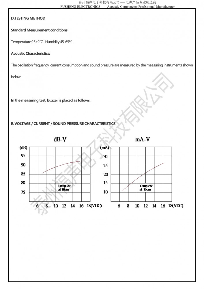 FSD-1407B-12V specification document page 3
