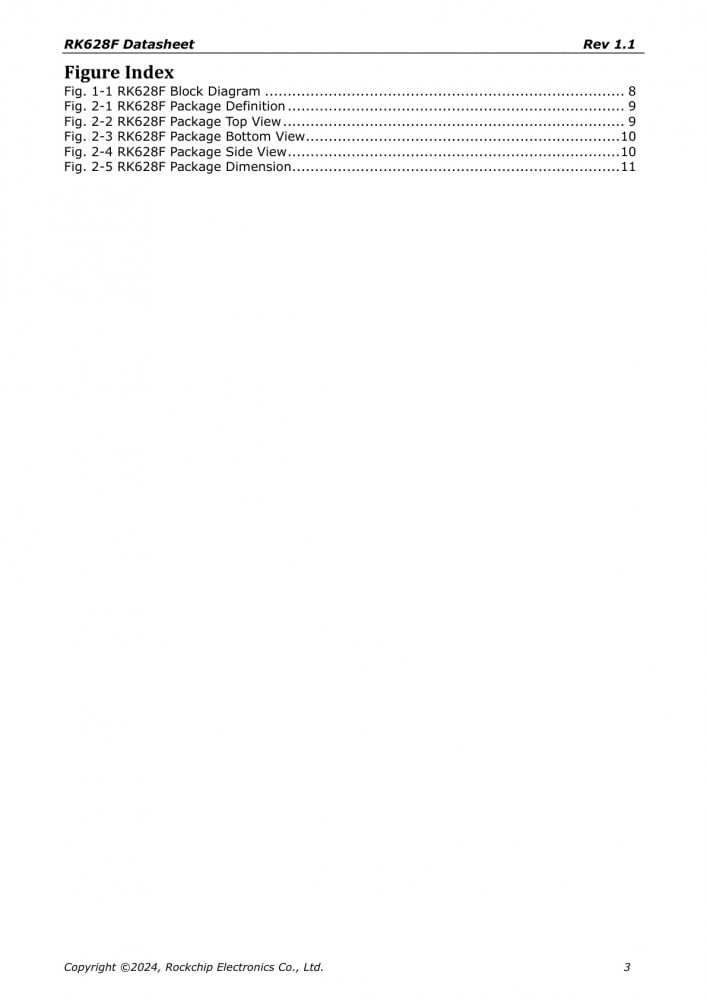 RK628F datasheet page 3