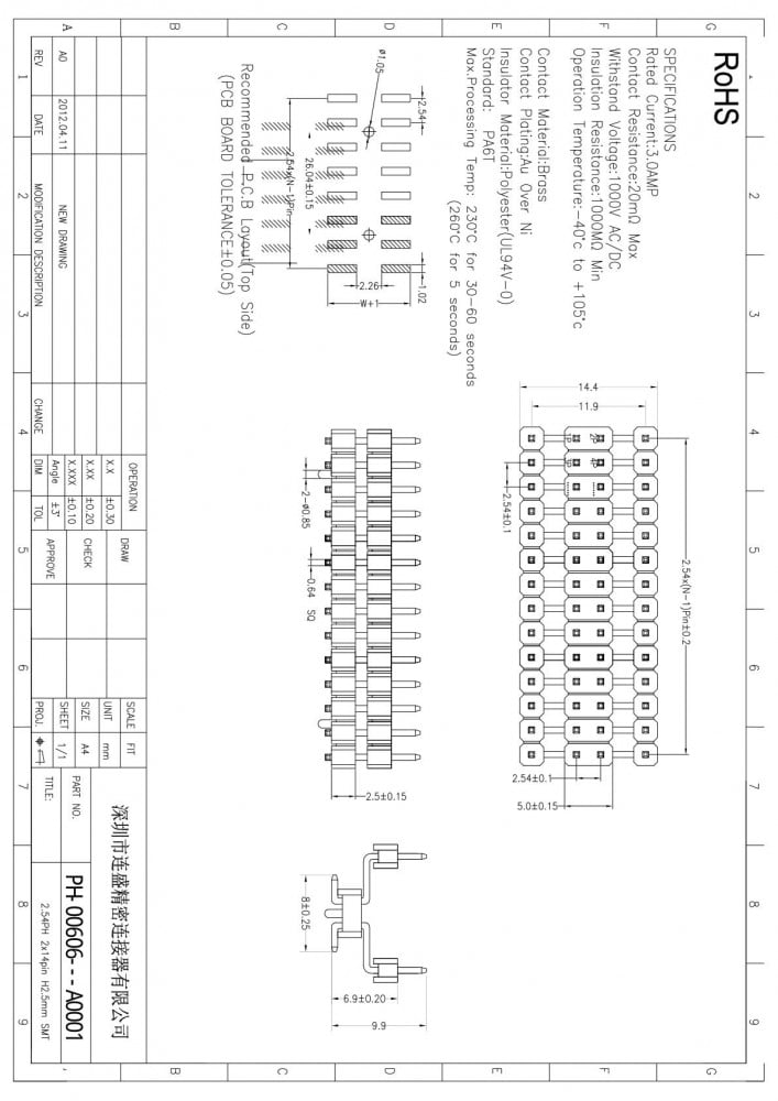 PH-00606 technical document page 1