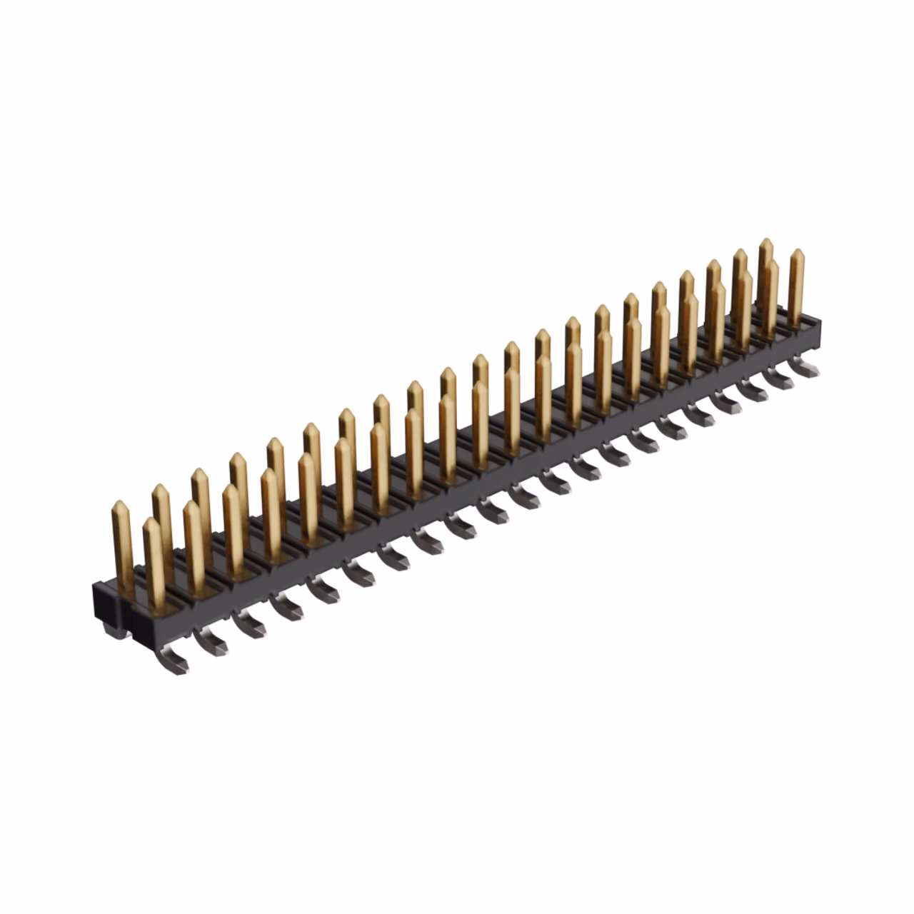 C-Grid Breakaway PCB Header, 2.54mm Pitch, Surface Mount, Dual Row, Vertical, 4 Circuits, Tin (Sn) Plating, 6.10mm Mating Pin Length, Tube