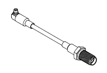 SMA Straight Bulkhead Jack RP to MCRF Right-Angle Plug on 1.32mm Cable, 829.40mm Length, 50 Ohms