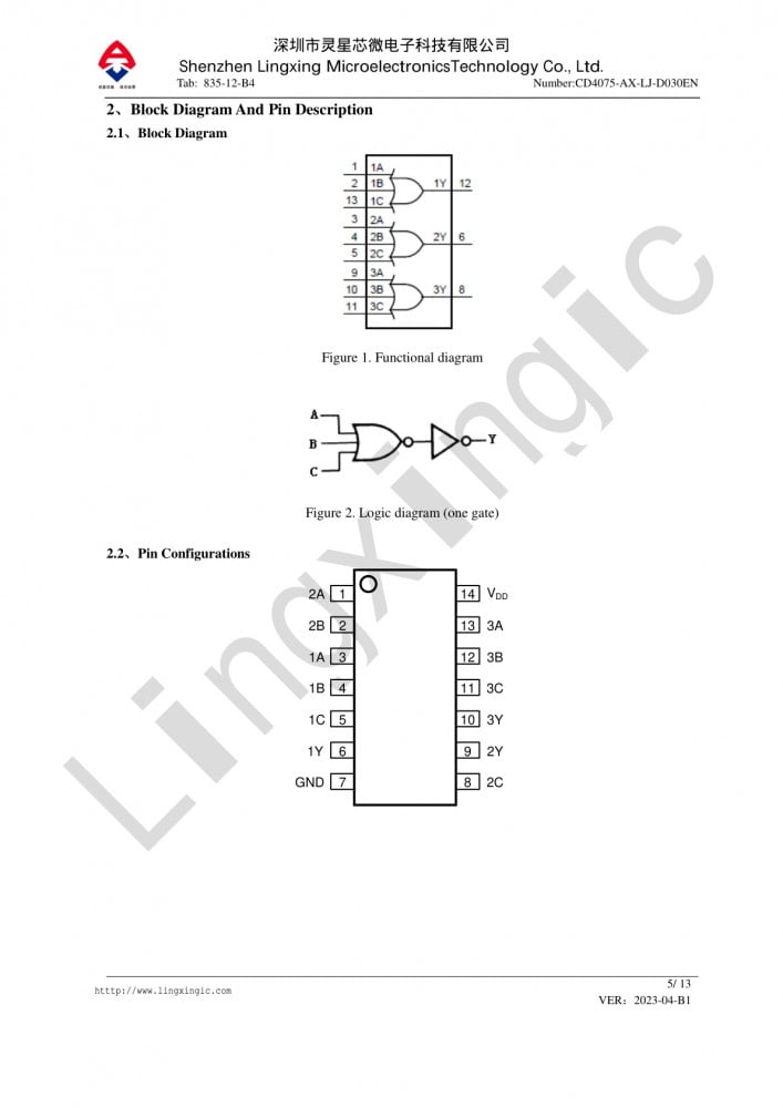 CD4075 datasheet page 5