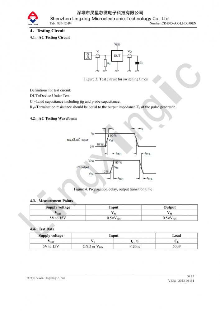 CD4075 datasheet page 9