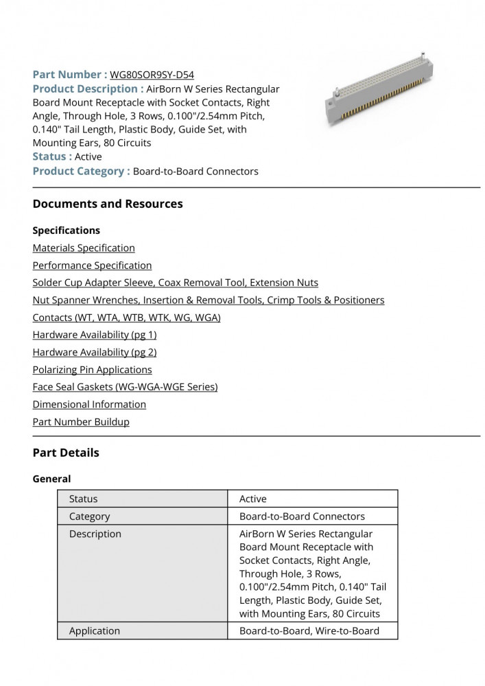WG80SOR9SY-D54 technical document page 1