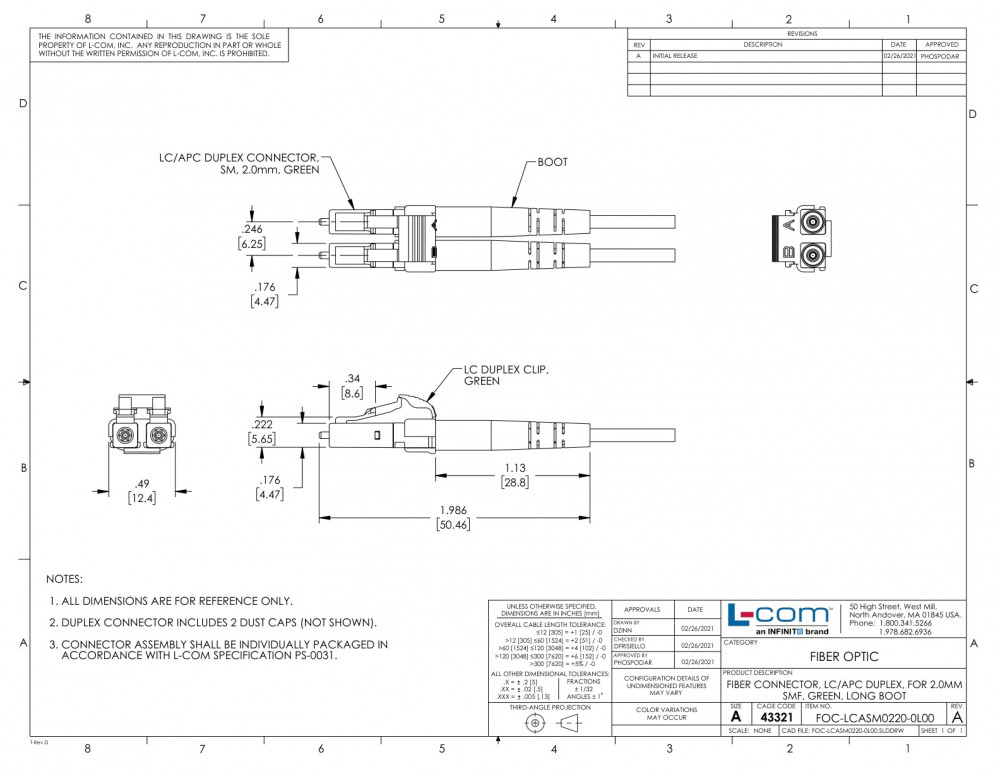 FOC-LCASM0220-0L00 technical document page
