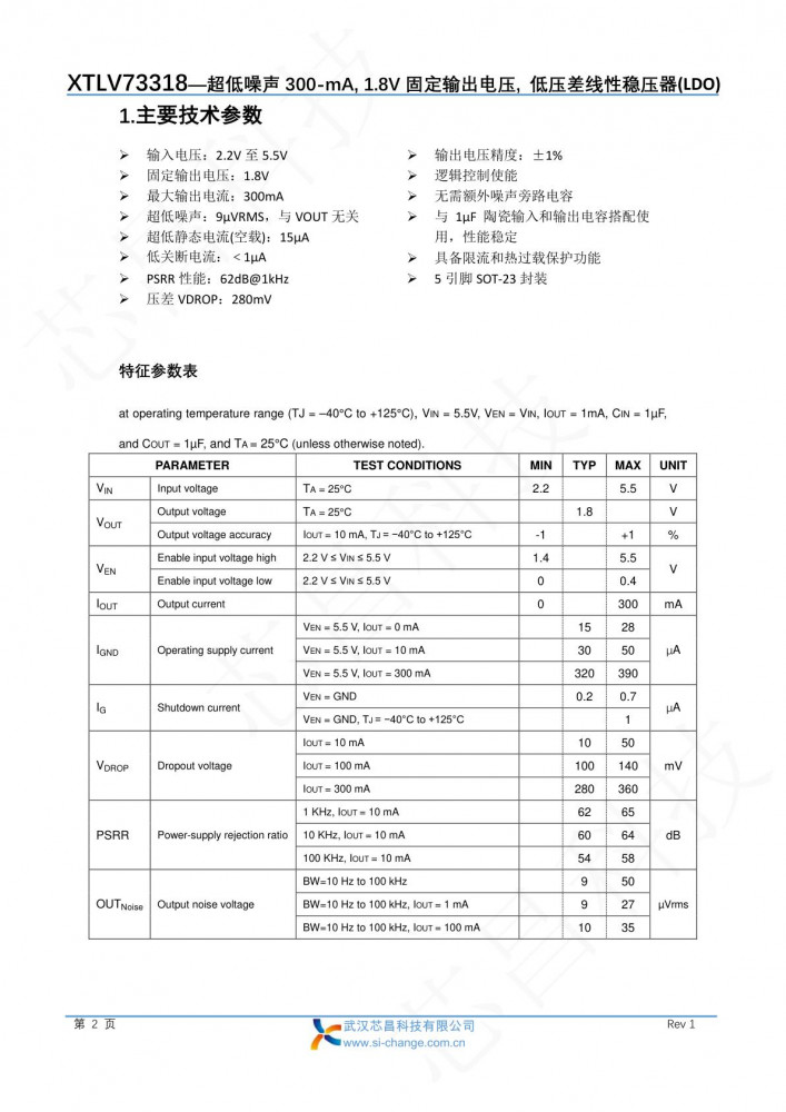 XTLV73318-XC datasheet page 2