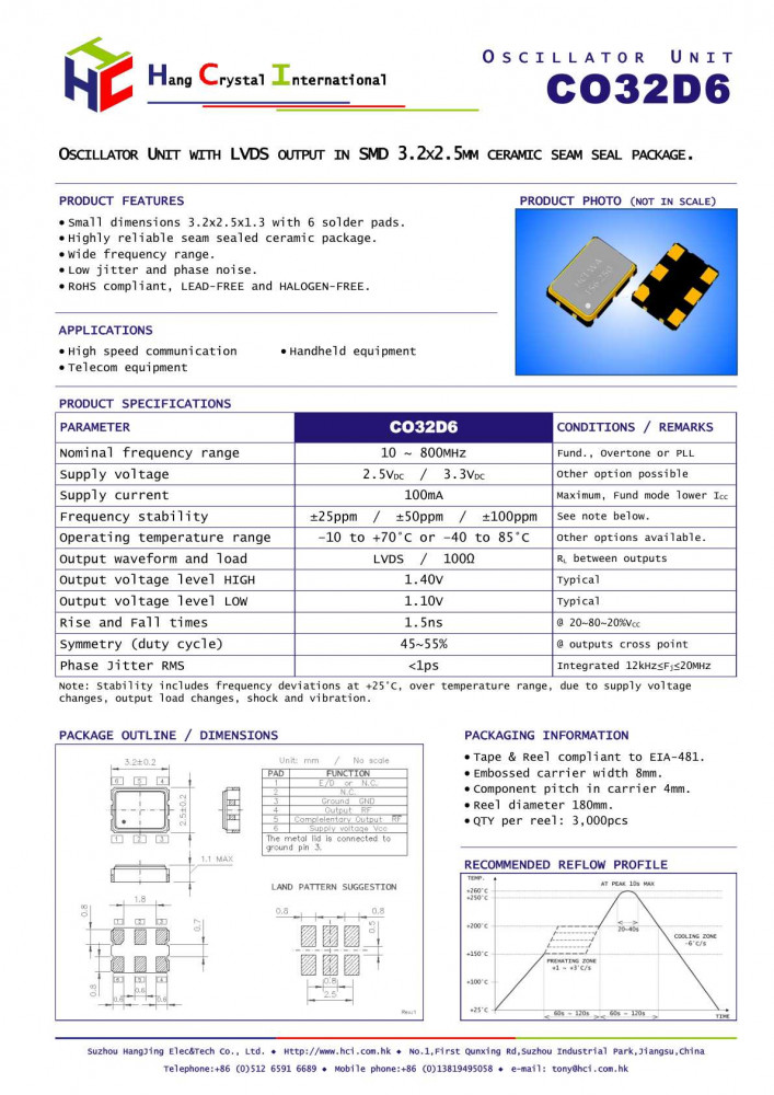 HCI CO32D6 technical document preview