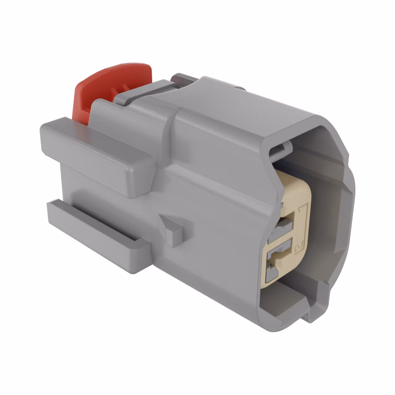 MX150 Cable-Sealed Female Connector Assembly, Single Row, 2 Circuits, Keying Option B, with Clipslot, with Connector Position Assurance, Light  Gray for sale