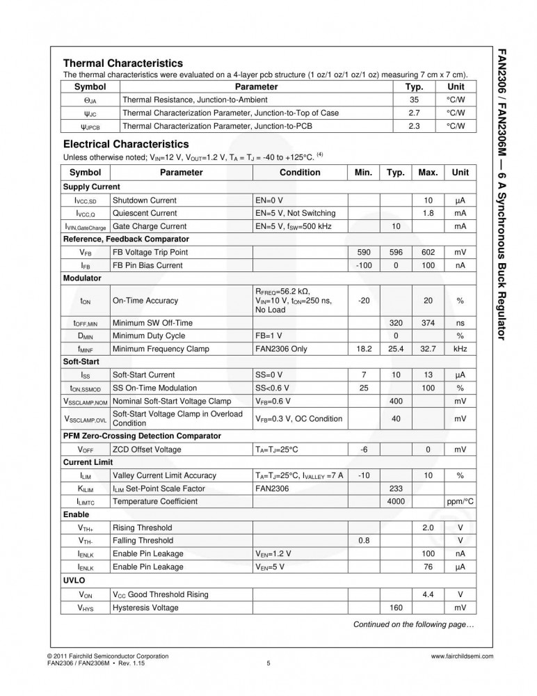 FAN2306M datasheet page 6