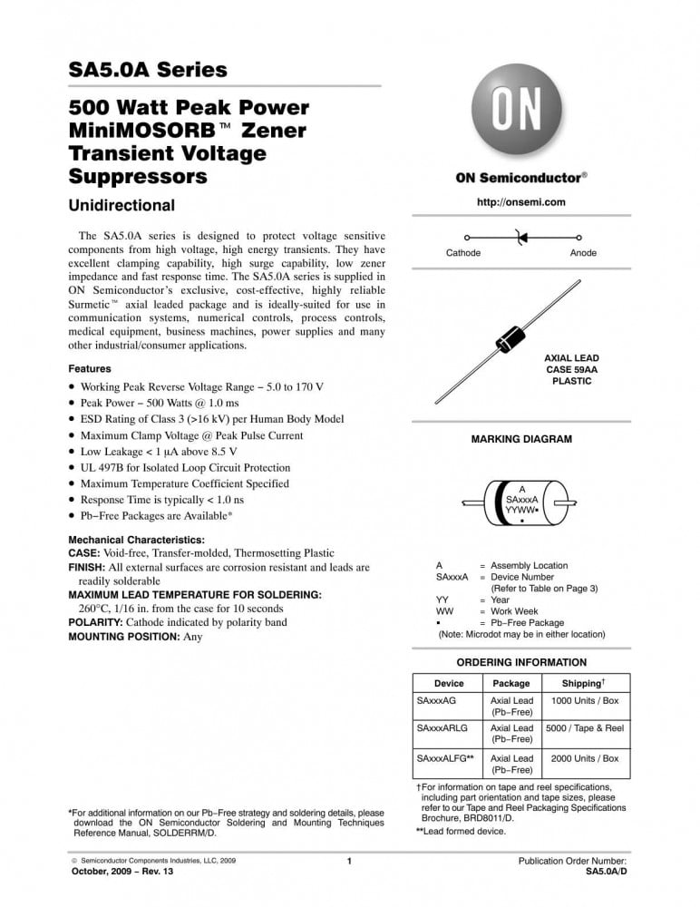SA24AG datasheet page 1