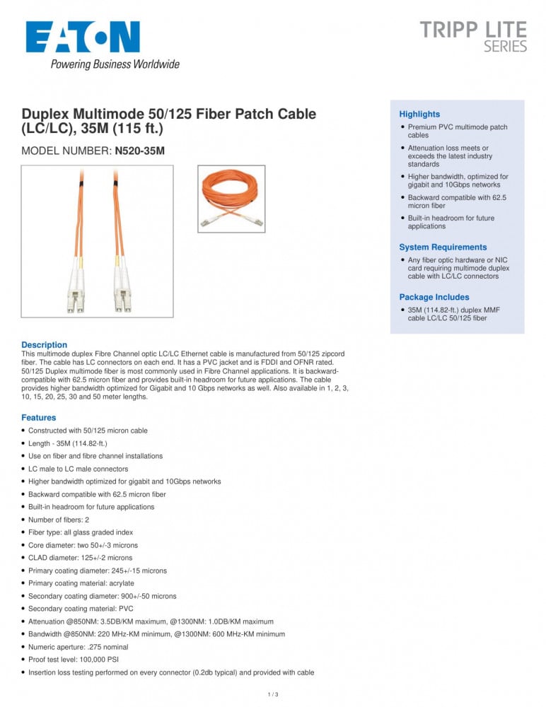 N520-35M technical document page 1