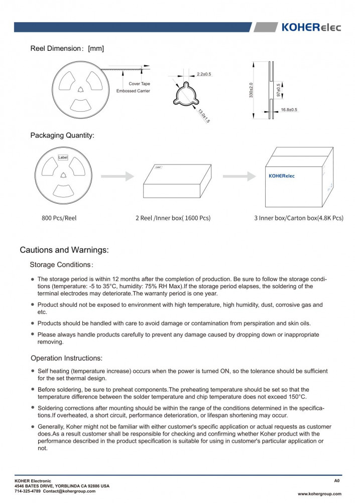 KOHERelec MDSA7050 datasheet page 5