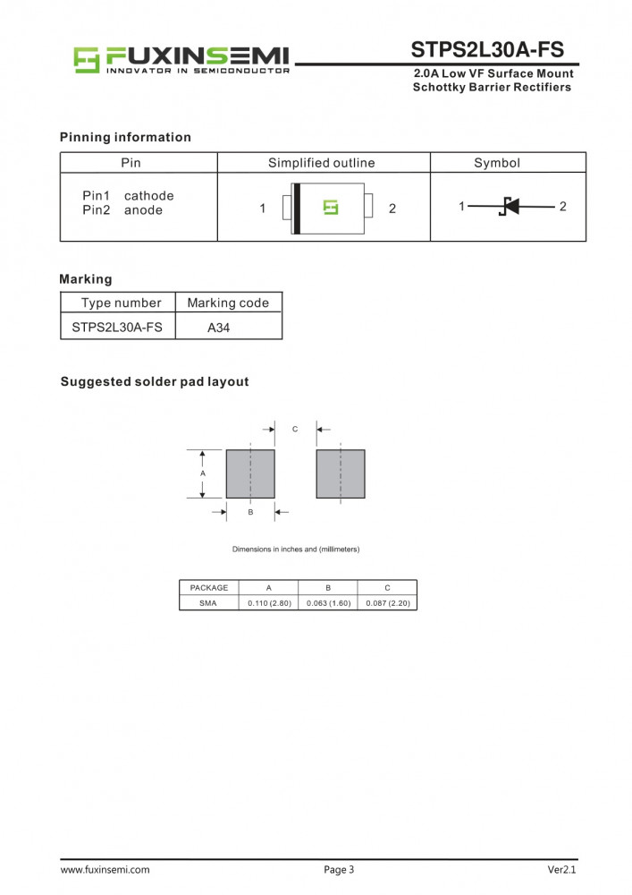 STPS2L30A-FS datasheet page 3