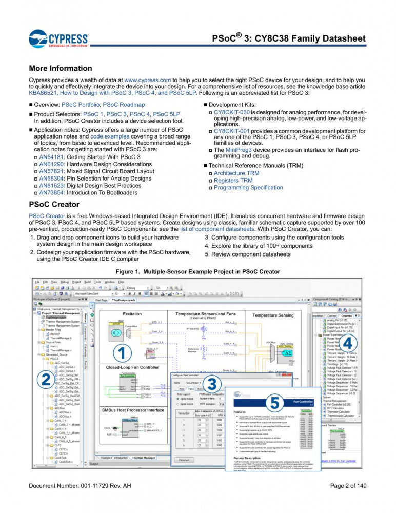 CY8C3866LTI-030 datasheet page 3