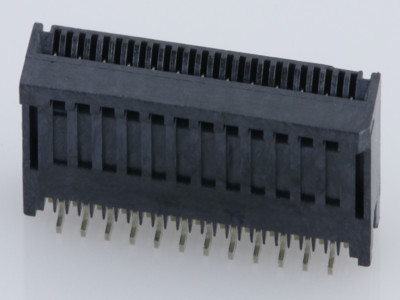 Easy-On FFC/FPC Connector, 0.50mm Pitch, Surface Mount, Vertical, Non-ZIF, Reverse Footprint, Tin Bismuth Plating, Long Terminal Type, Black, 35 Circuits