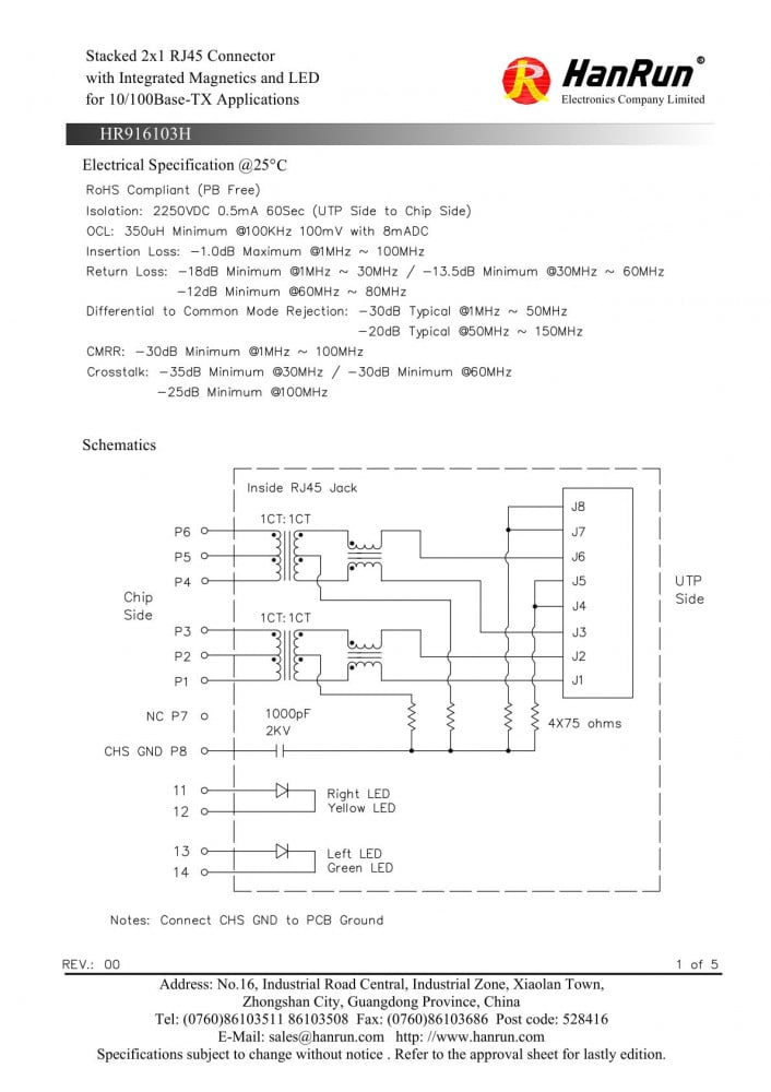 HR916103H datasheet page 1