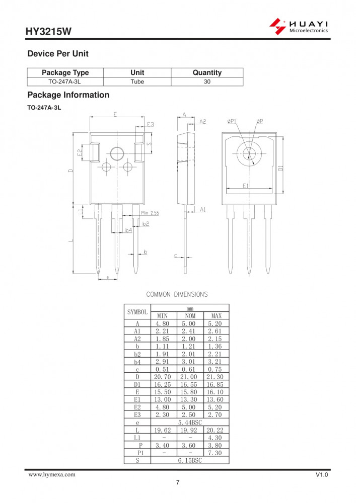 HY3215W datasheet page 7