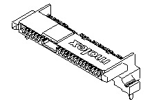 1.27mm Signal Pitch, 0.80mm SCSI Pitch, 1.27mm Power Pitch SAS-2 Receptacle, Right-Angle, Surface Mount, 