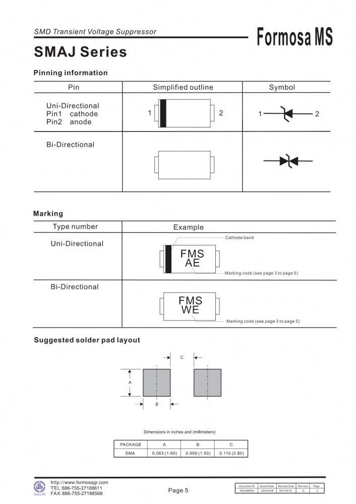 FMS SMAJ Series datasheet page 5