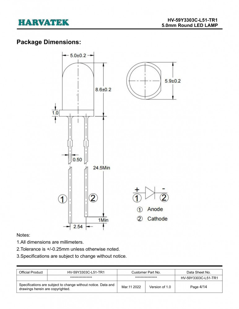 HV-59Y3303C-L51-TR1 datasheet page 4