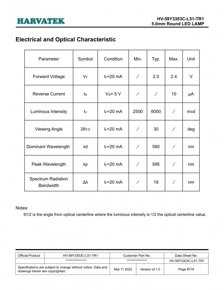 HV-59Y3303C-L51-TR1 datasheet page 6