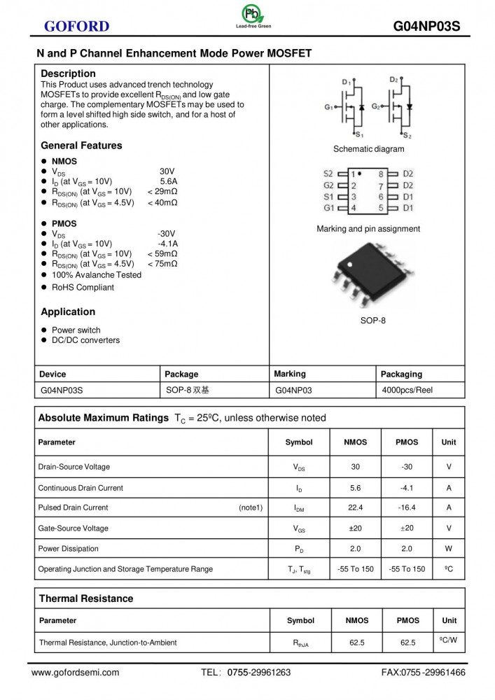 G04NP03S datasheet page 1