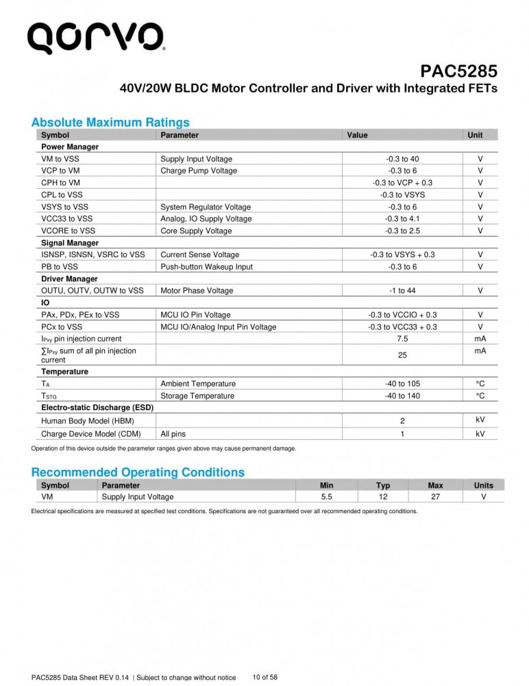 PAC5285 datasheet page 10