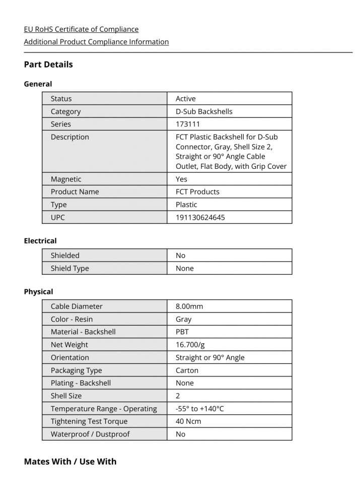 MOLEX 1731110782 product drawing page 2