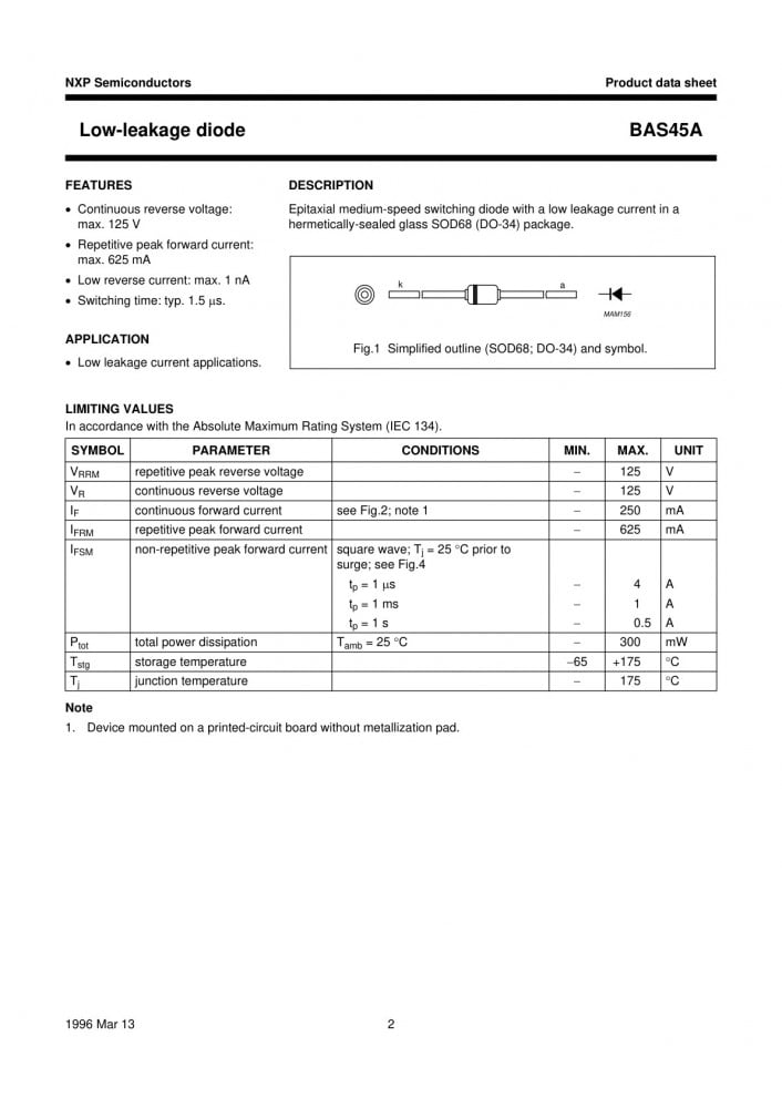 BAS45A,133 datasheet page 3