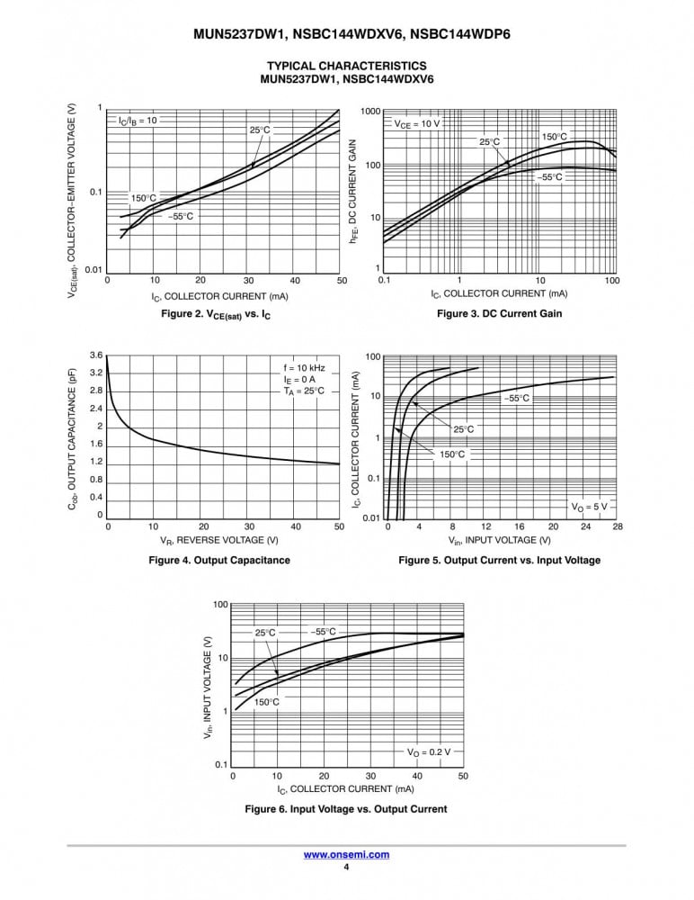 SMUN5237DW1T1G technical document page 4