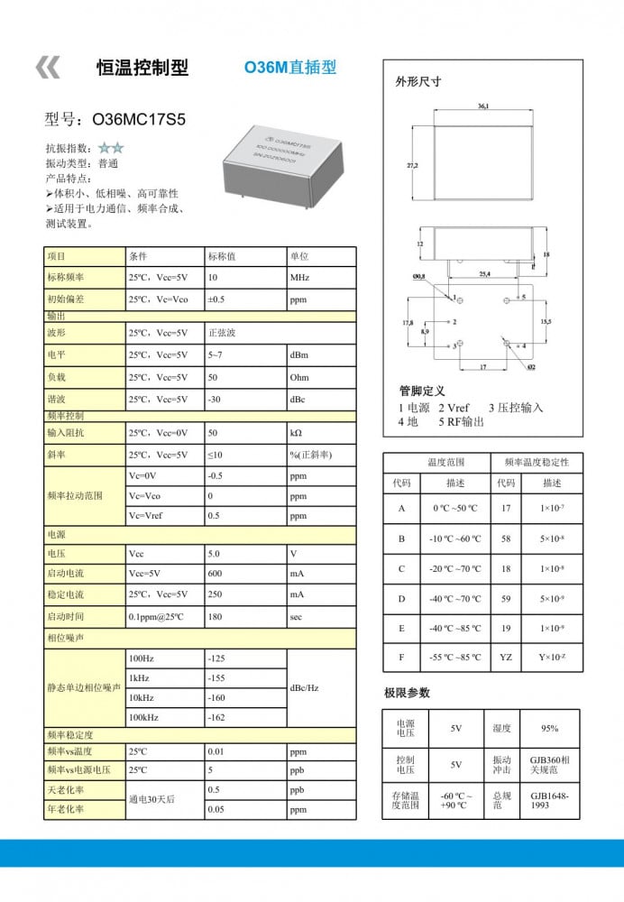SHUTAI O36MC17S5 technical datasheet page