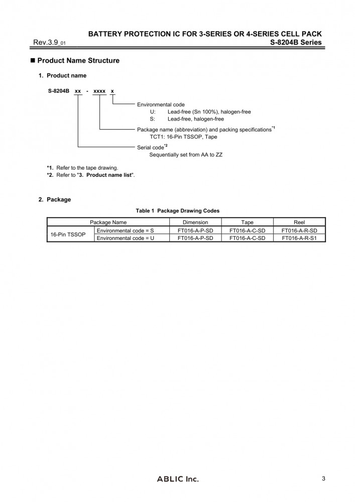 S-8204B datasheet page 3