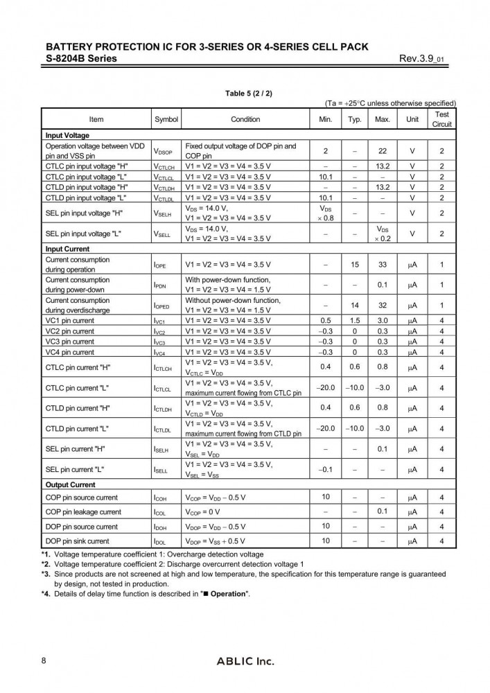 S-8204B datasheet page 8