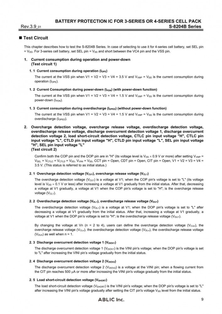 S-8204B datasheet page 9
