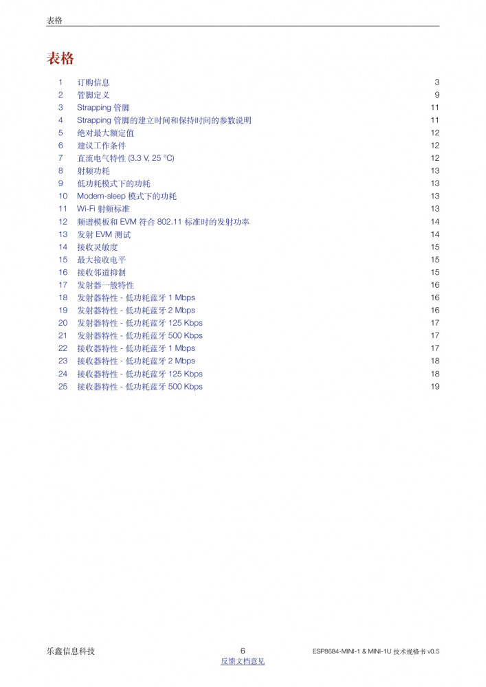 ESP8684-MINI-1U-H4 technical document page 6