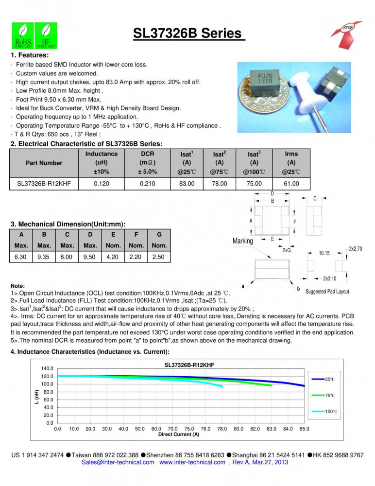 SL37326B product datasheet visual