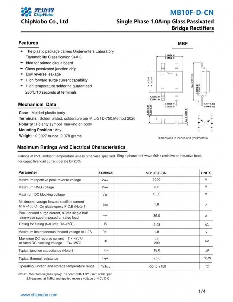 MB10F-D-CN datasheet page 1