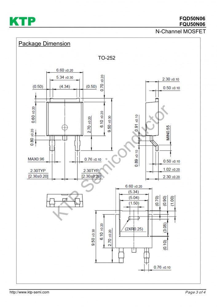 FQD50N06 datasheet page 3