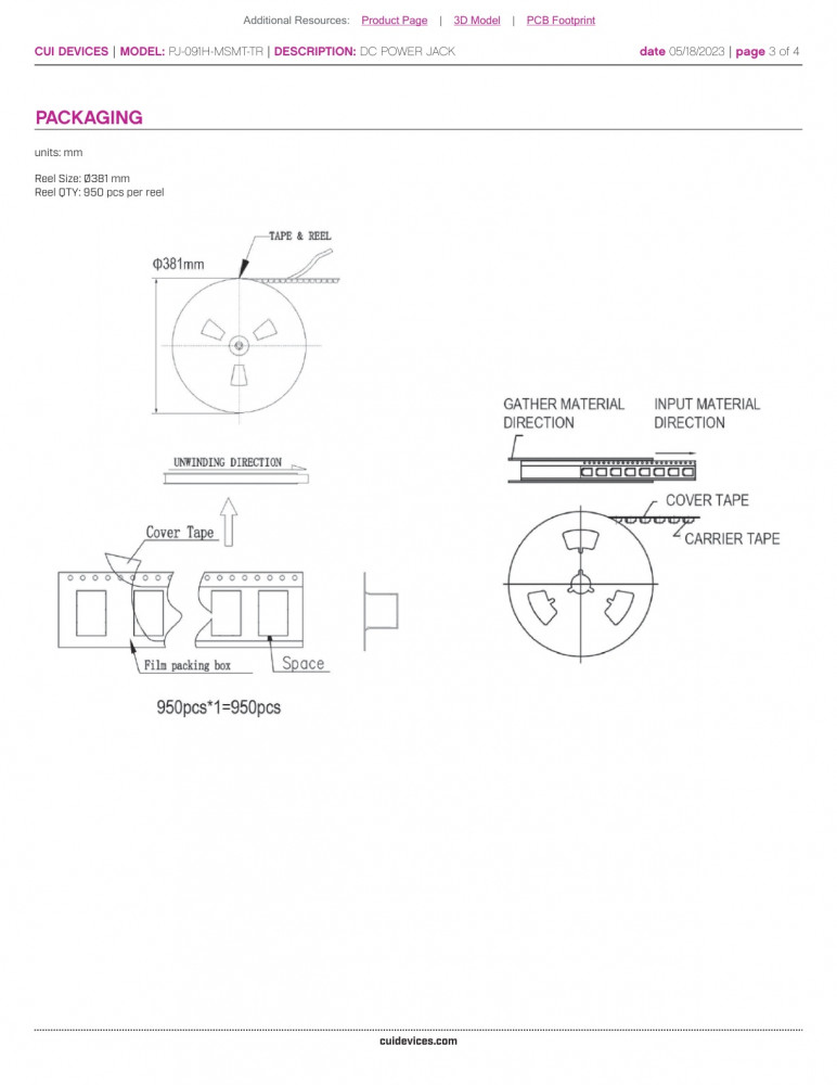 PJ-091H-MSMT-TR datasheet page 3
