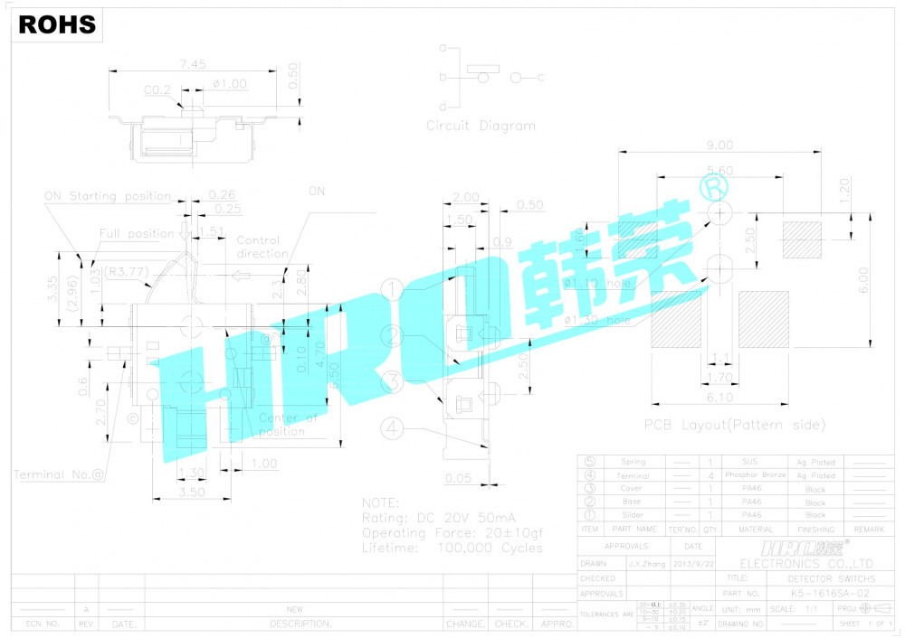 K5-1616SA-02 technical drawing