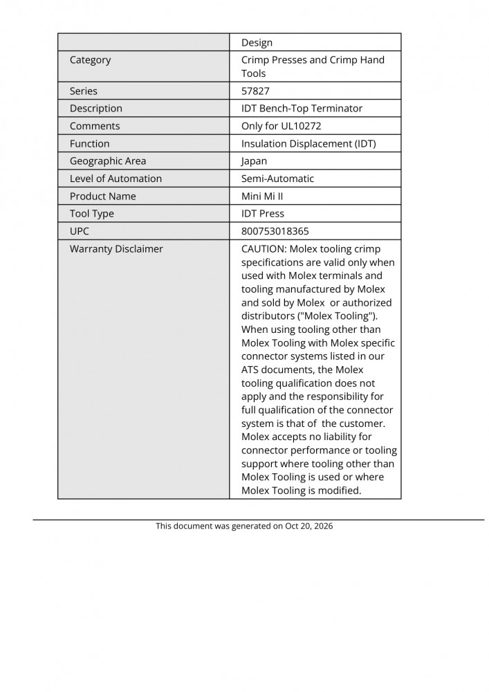 MOLEX 578277100 document image, page 2