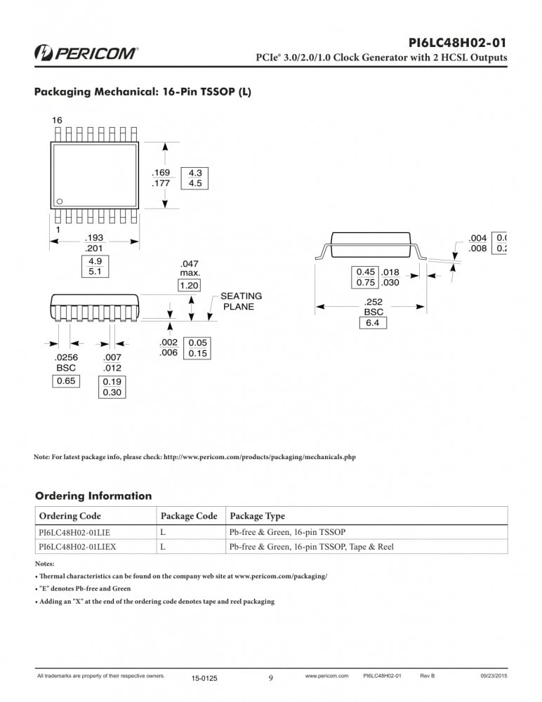 PI6LC48H02-01LIE datasheet page 9