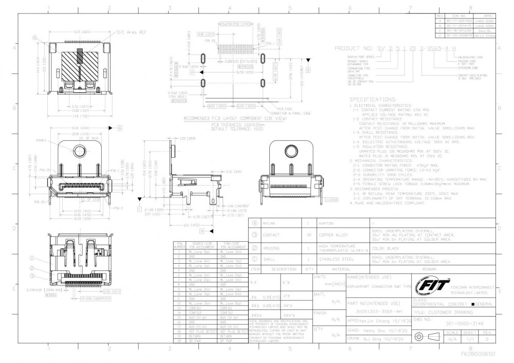 FOXCONN 3VD51203-3S65-4H technical document page