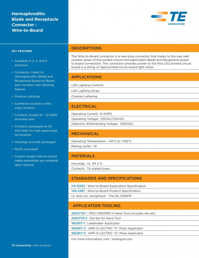 TE Connectivity connector brochure page 2