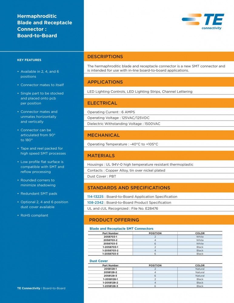 TE Connectivity connector brochure page 3